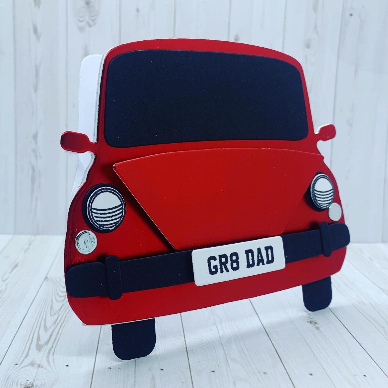 Unique Handmade Shaped Car Card. Ideal for Birthday or - Etsy