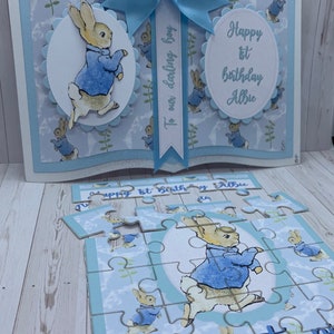 Personalised Peter Rabbit Book Style Card With Matching Personalised ...