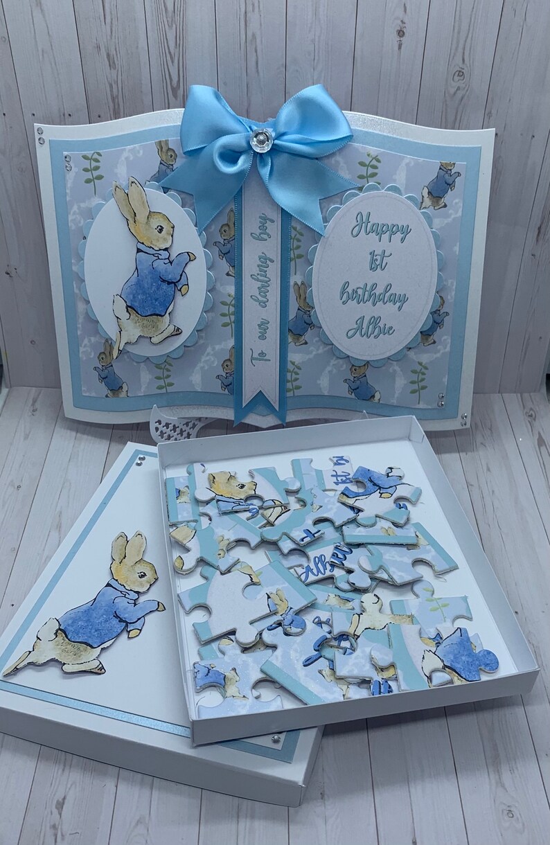 Personalised Peter Rabbit Book Style Card With Matching | Etsy UK