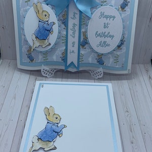Personalised Peter Rabbit Book Style Card With Matching | Etsy UK