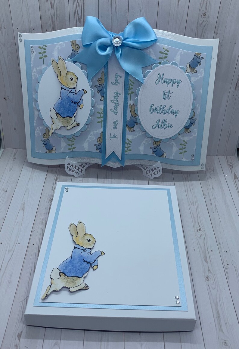 Personalised Peter Rabbit Book Style Card With Matching | Etsy UK