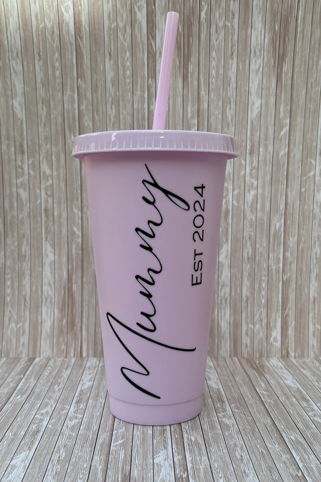 Personalised Cold Cup. Soda Cup. Mummy Est . Mothers Day. Gift Present ...