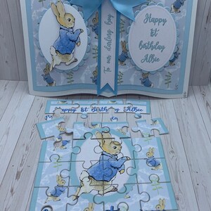 Personalised Peter Rabbit Book Style Card With Matching Personalised ...