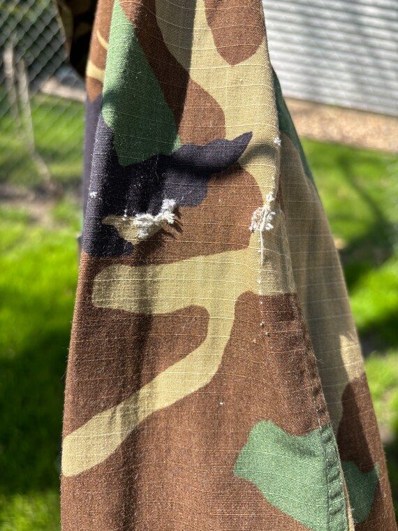 Vintage Hot Weather Army Military Coat Woodland Camo … - Gem