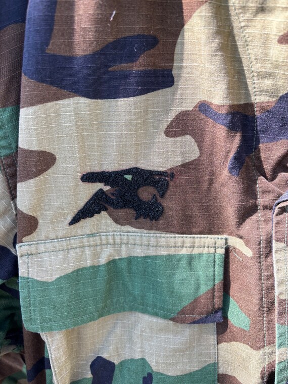 Vintage Hot Weather Army Military Coat Woodland Camo … - Gem