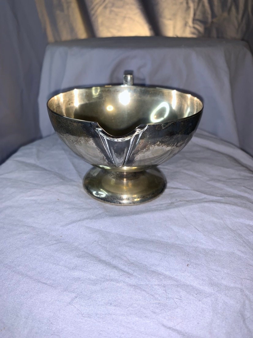 Art Deco Benedict Silver Plated Sugar Bowl and Creamer USA - Etsy