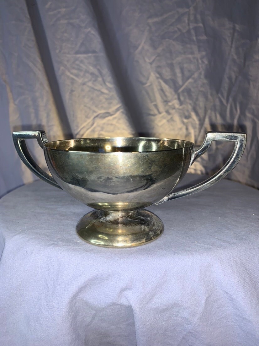 Art Deco Benedict Silver Plated Sugar Bowl and Creamer USA - Etsy