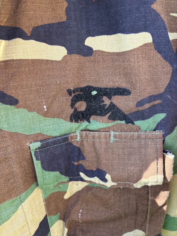 Vintage Hot Weather Army Military Coat Woodland Camo … - Gem