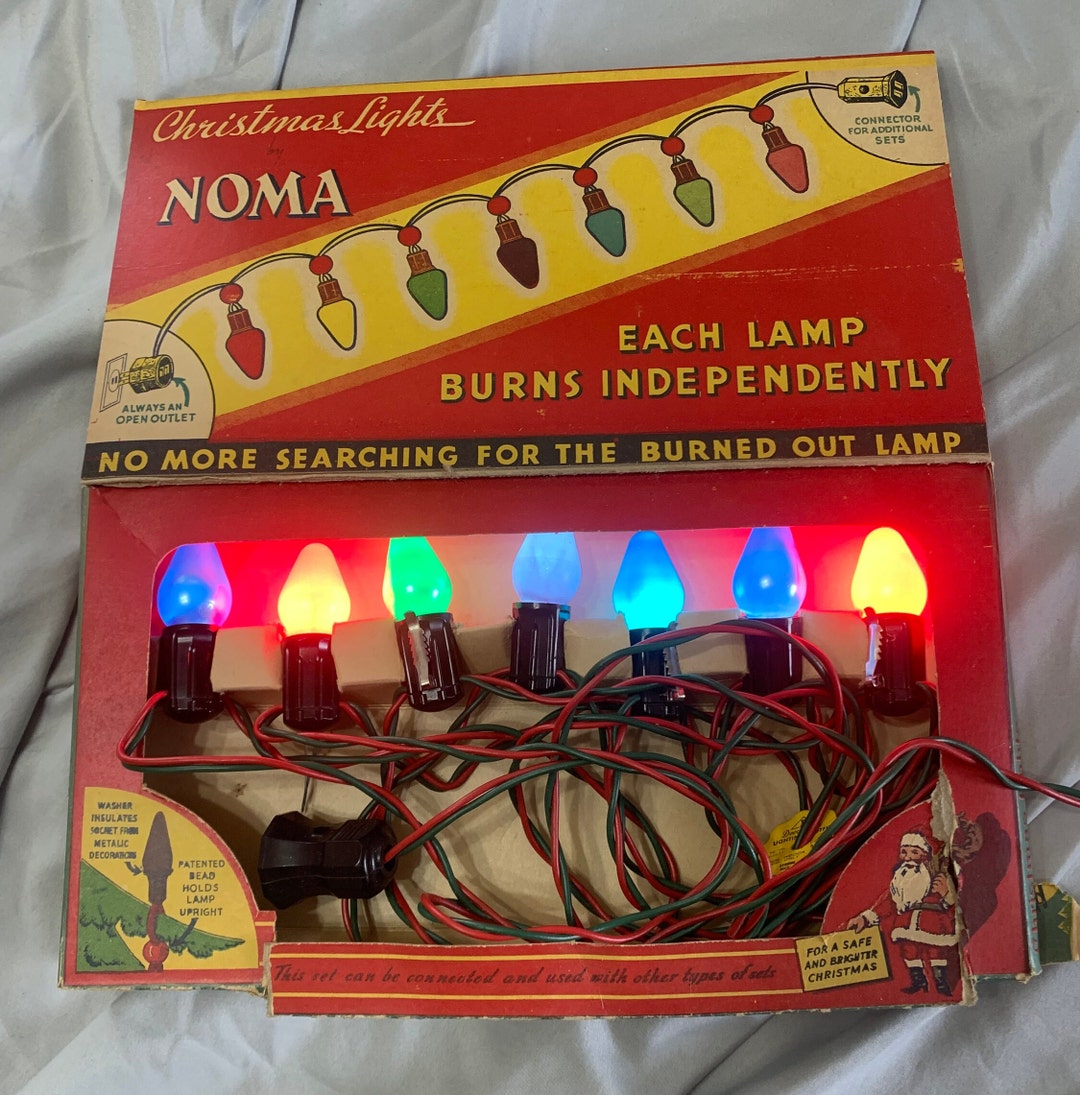 Christmas Lights Box by Noma, Paramount String of 7 Lights With ...