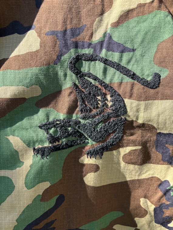 Vintage Hot Weather Army Military Coat Woodland Camo … - Gem