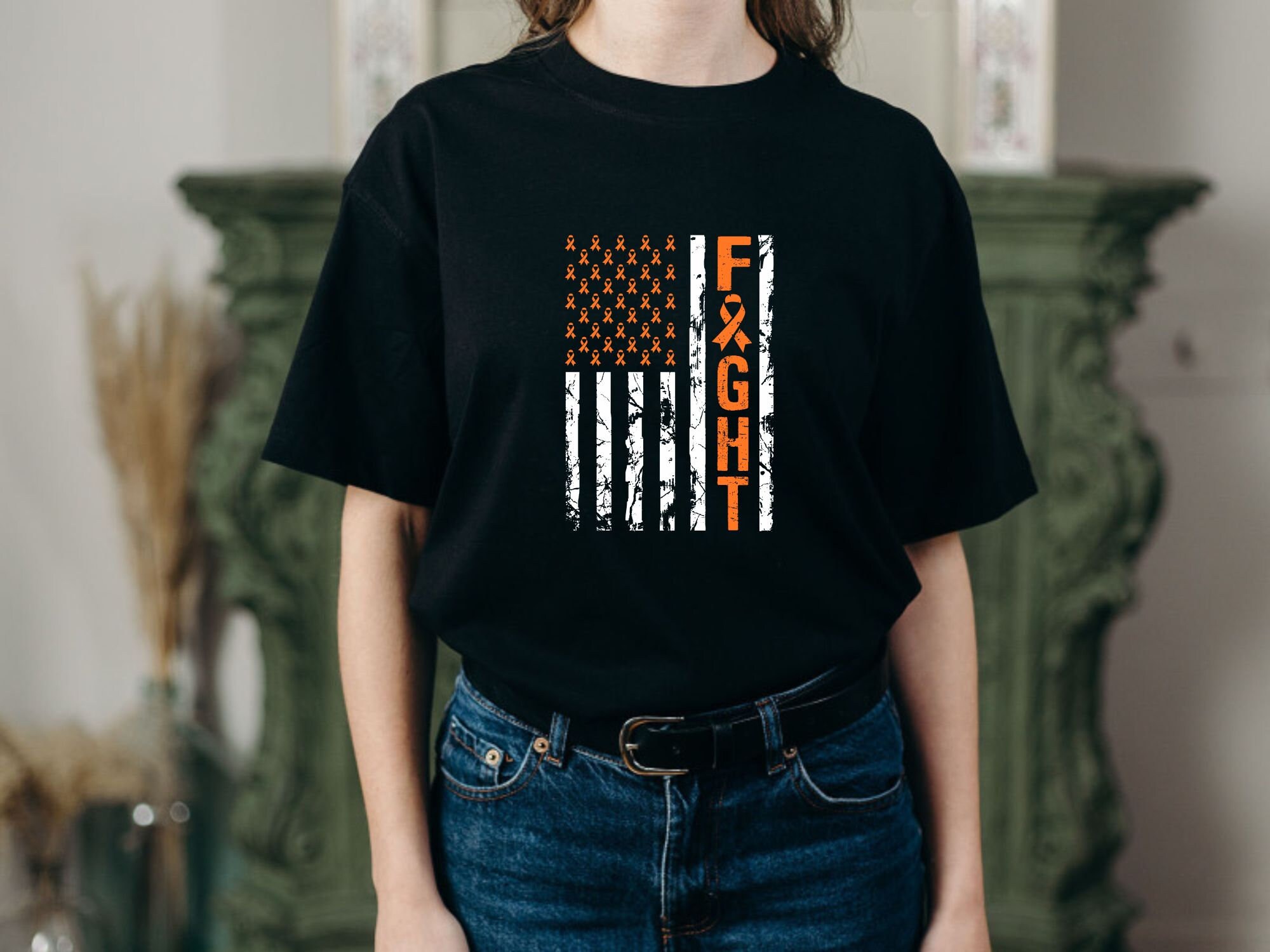 Leukemia Cancer Fight USA Flag Svg Cancer Ribbon SVG - Etsy