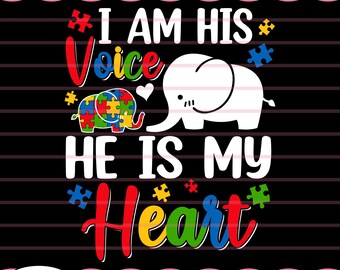 I Am Her Voice She is My Heart SVG, Autism Svg, Autism Awareness Svg ...