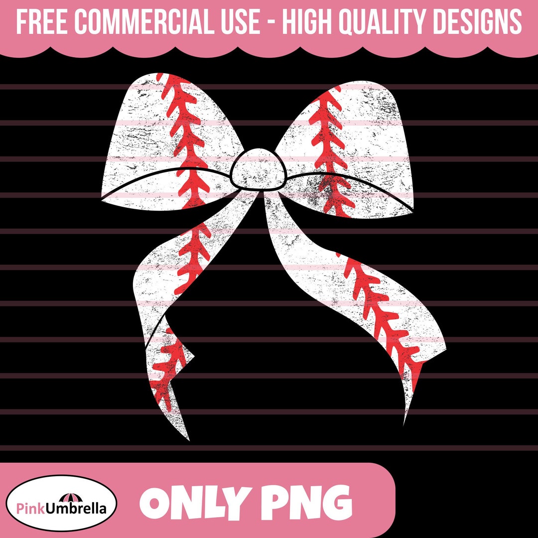 Coquet Bow Baseball PNG, Baseball PNG, Baseball Coach Png, Bow Png ...