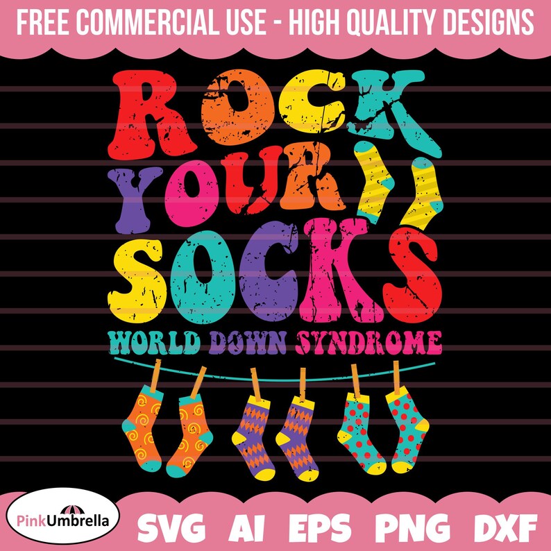 Rock Your Socks Svg Down Syndrome Awareness SVG Down - Etsy