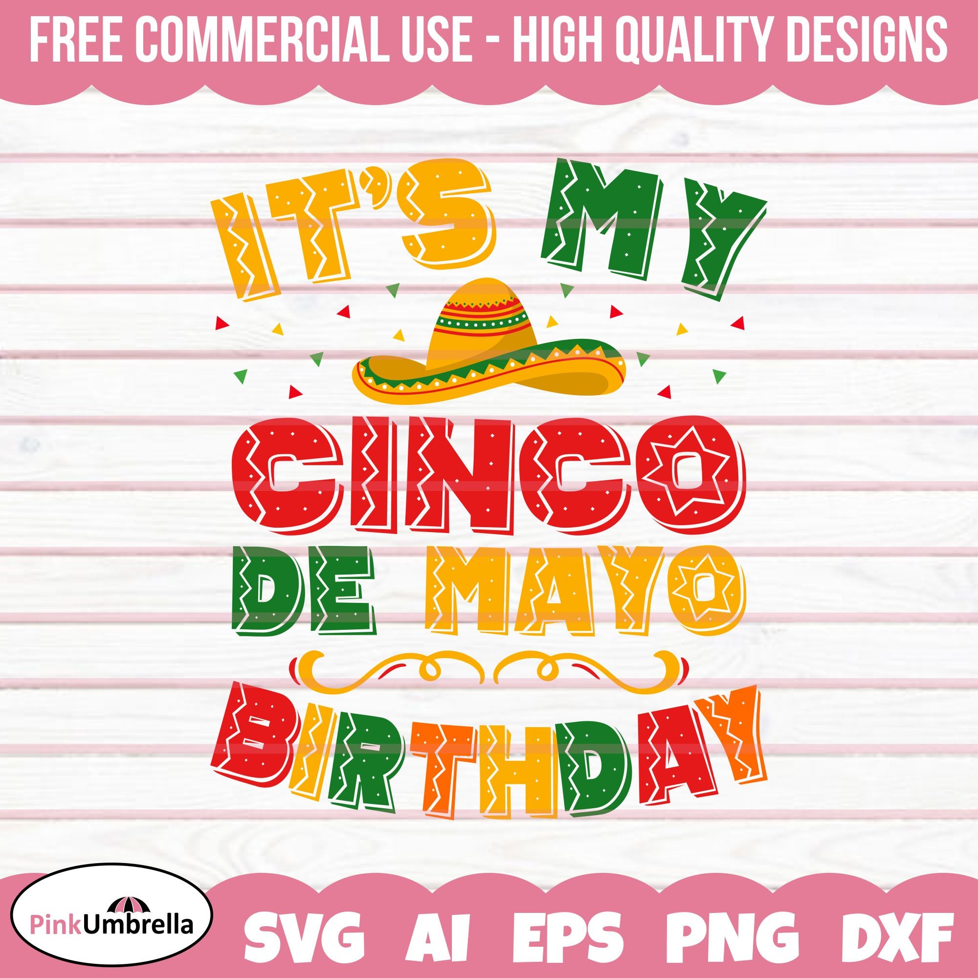 Fiesta SVG Birthday Fiesta Svg Cinco De Mayo Svg Sombrero - Etsy
