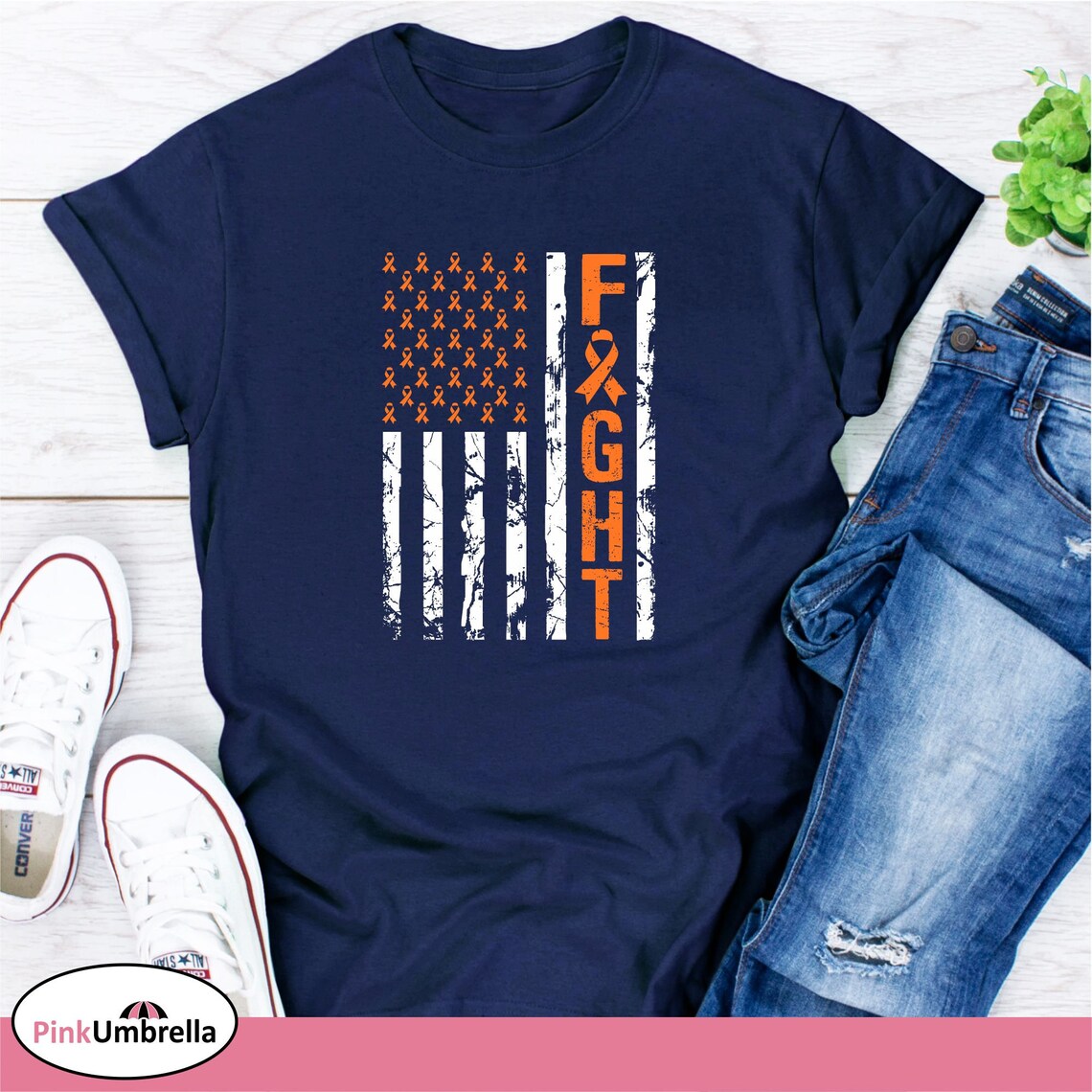 Leukemia Cancer Fight USA Flag Svg Cancer Ribbon SVG - Etsy