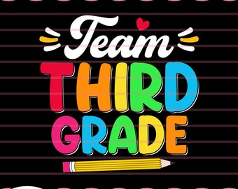 Team Third Grade Svg - Etsy