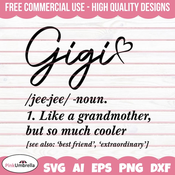 Gigi Definition Svg - Etsy