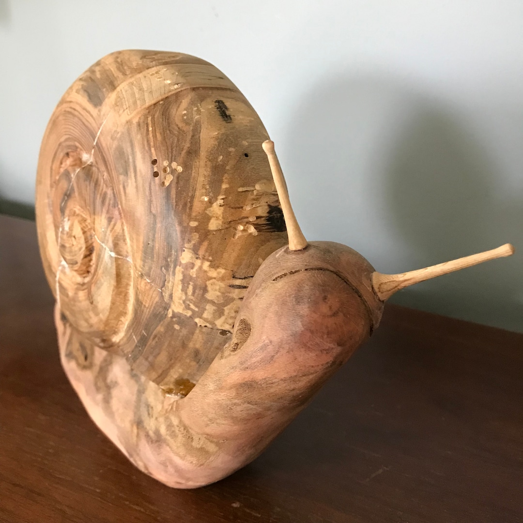 Wood Carved Snail - Etsy
