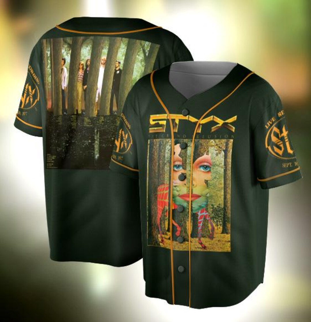Styx the Grand Illusion Black Adult Jersey, Music Band Shirt, Music ...