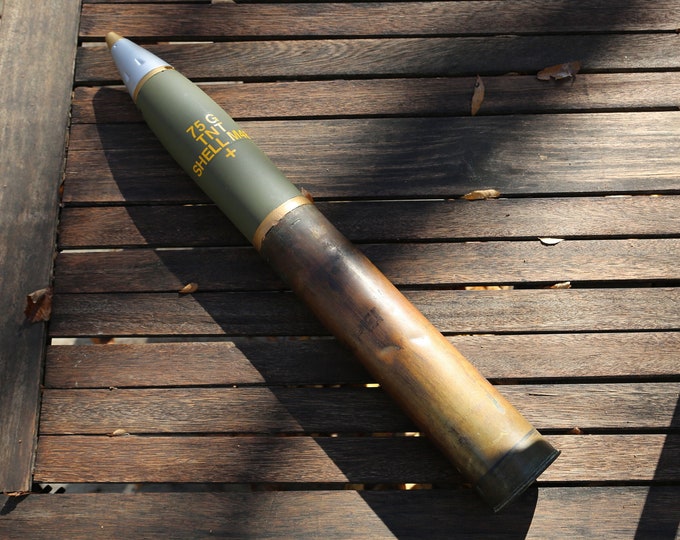 WWII US 75mm Sherman Tank Shell Casing With Resin Replica M48 ...