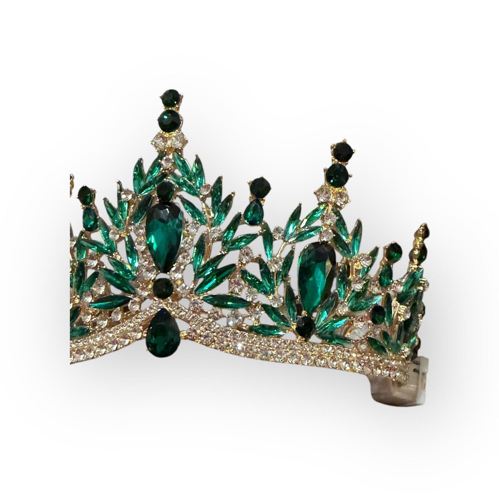 Emerald Crystal Crown LED Light-up Tiara – Pageant / Prom / Quinceañera ...