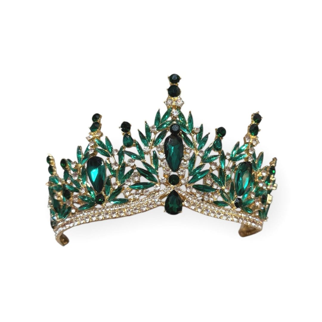 Emerald Crystal Crown LED Light-up Tiara – Pageant / Prom / Quinceañera ...