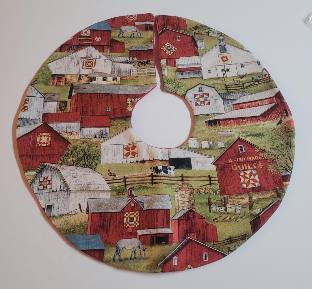 14" Miniature Tree Skirt - Nostalgic Barn - Etsy