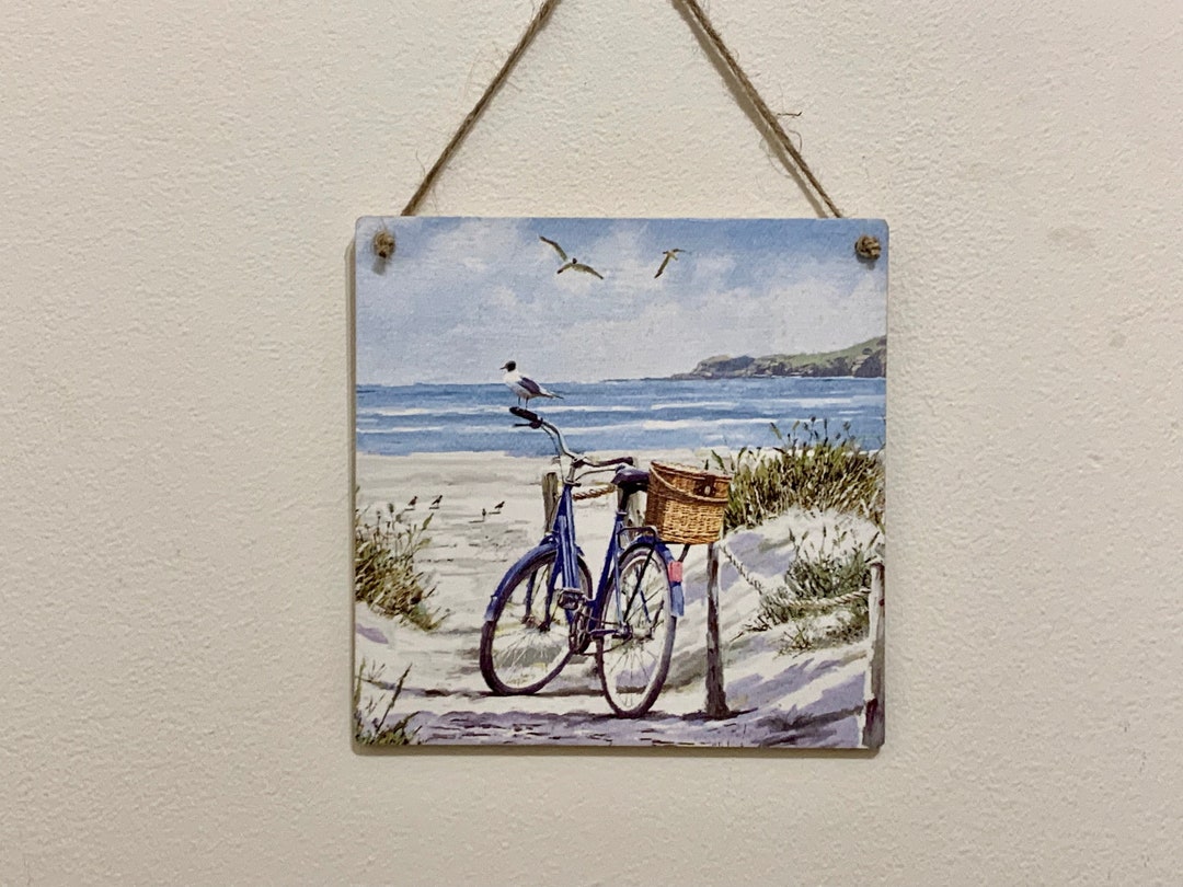 Seaside Dunes Decoupaged 15cm Square Wooden Plaque / Seaside Decor ...