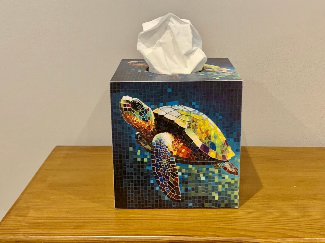 Tissue Box Cover / Tissue Box Holder / Tissue Box Storage / Turtle ...