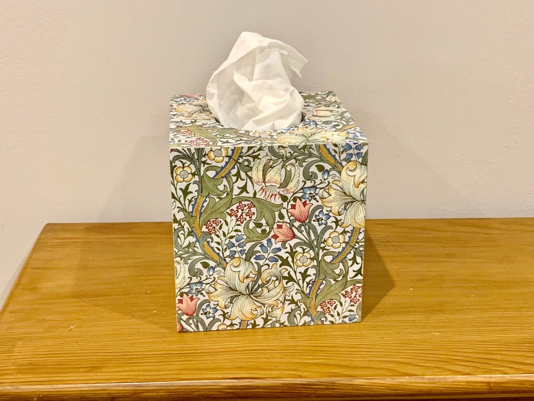 Decoupaged Tissue Box / William Morris - Golden Lily / Tissue Box ...