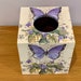 Tissue Box Cover - Vintage Purple Butterfly / Tissue Box Holder ...