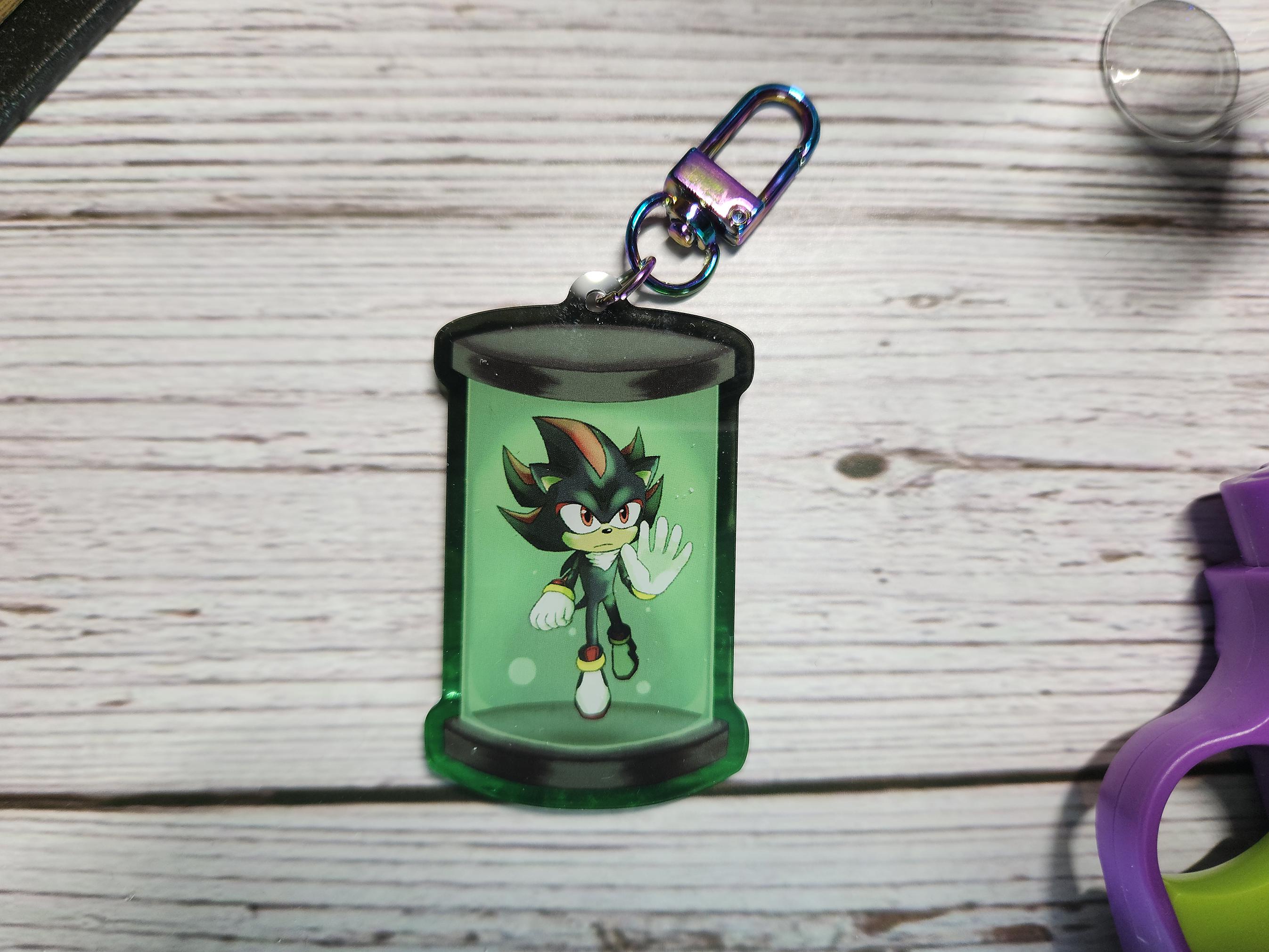 Sonic Movie 3 Shadow the Hedgehog in Tube 2.5" Inch Ripple Acrylic ...
