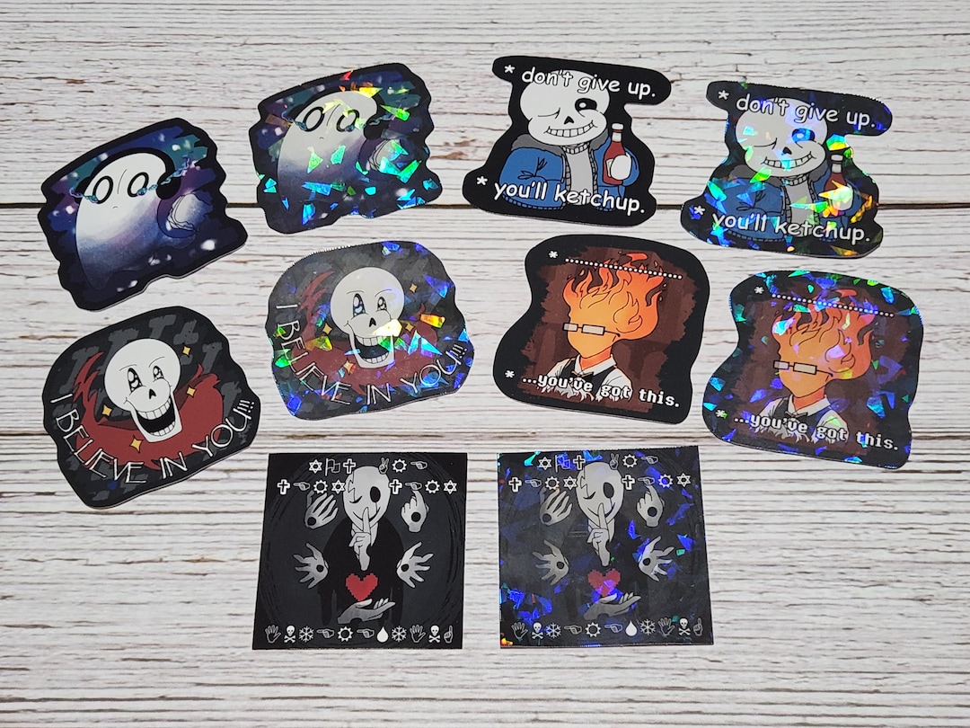 Undertale Deltarune Emotional Support Characters Vinyl and Holo ...