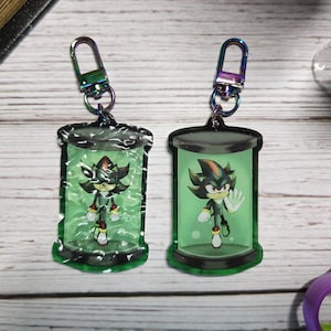Sonic Movie 3 Shadow the Hedgehog in Tube 2.5" Inch Ripple Acrylic ...
