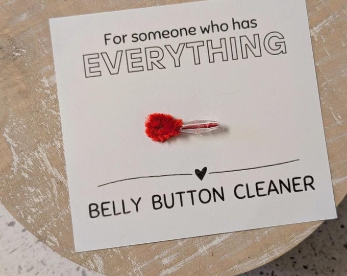 Red Belly Button Lint Brush Cleaner, Gag Prank Gift for Christmas ...
