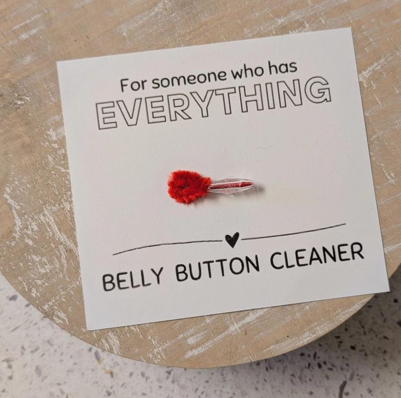 Red Belly Button Lint Brush Cleaner / Gag Gift / Funny Gift / Prank ...