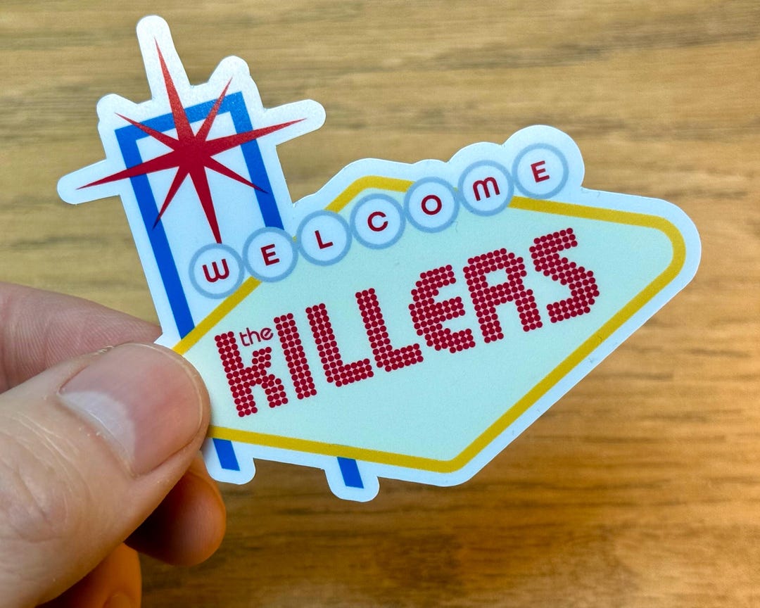 The Killers Inspired Welcome to Las Vegas Sticker - Vinyl Decal for ...