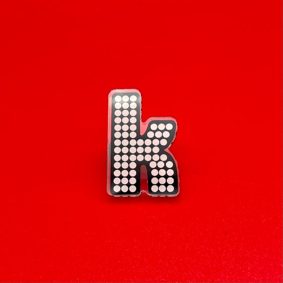 The Killers K Black Acrylic Pin Badge Band Pin Button | Etsy UK