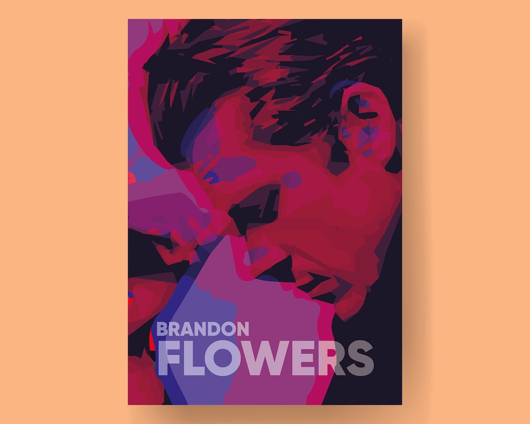 Low Poly Brandon Flowers - Inspired by the Killers Poster Art Print - Etsy