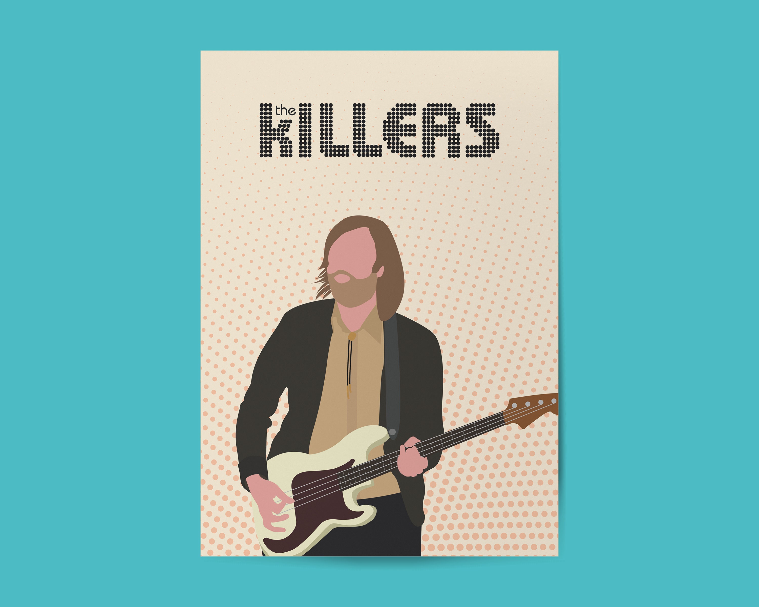 Digital the Killers Band Poster Mark Stoermer / Music Poster / Live ...
