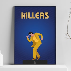 Digital the Killers Band Poster - Brandon Flowers in Gold / Digital ...