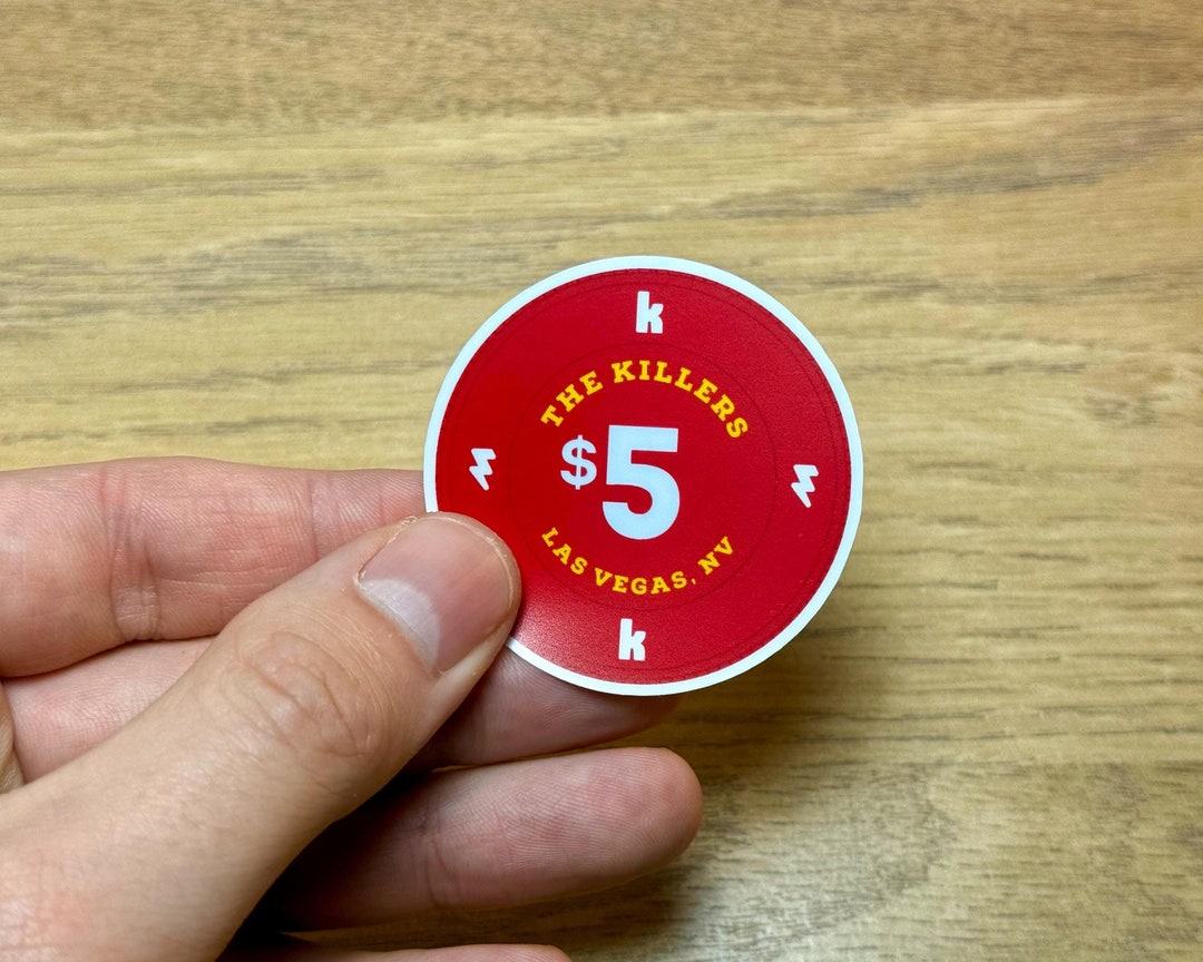 The Killers Inspired Poker Chip Sticker - Splash Resistant Vinyl Design ...