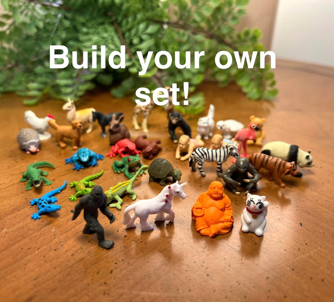 BUILD YOUR OWN Set, Miniature Animals and Babies, Good Luck Minis - Etsy