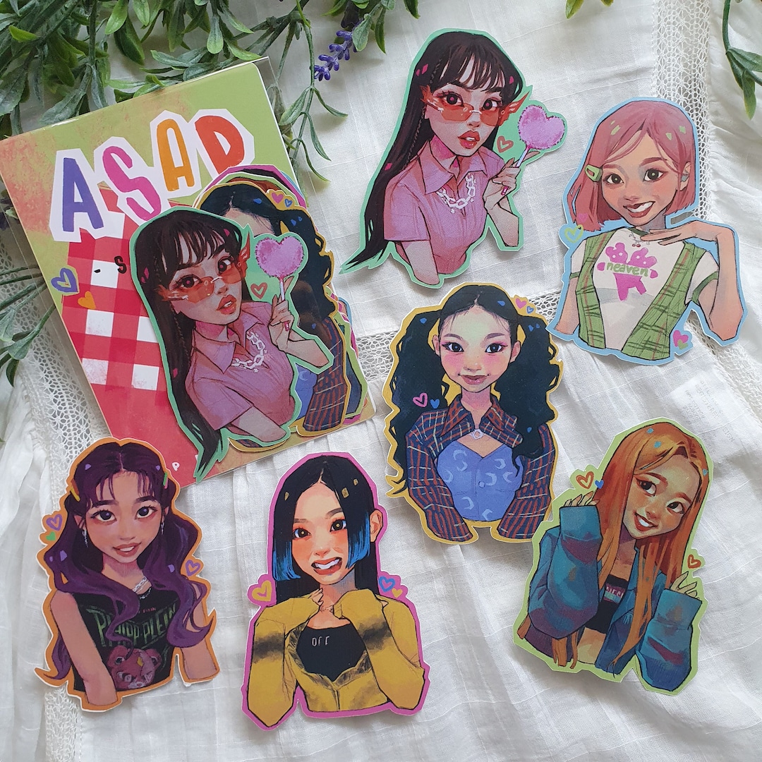 Kpop STAYC ASAP Sticker Pack yoon, Sumin, Seeun, Sieun, Isa, J - Etsy