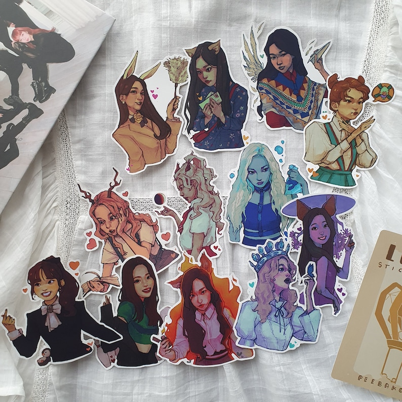 Kpop LOONA sticker pack 2 Heejin Hyunjin Haseul Yeojin | Etsy