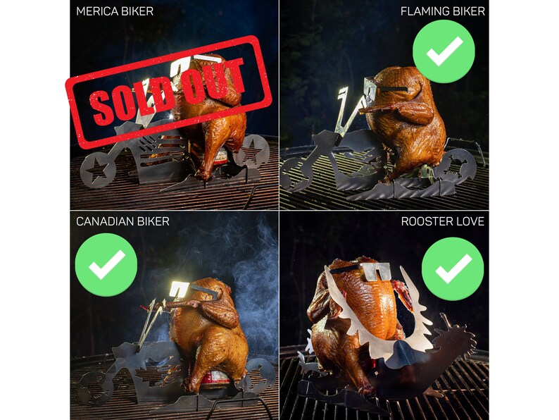 American Motorcycle Beer Can Chicken Stand BBQ Grill or Oven - Etsy Canada