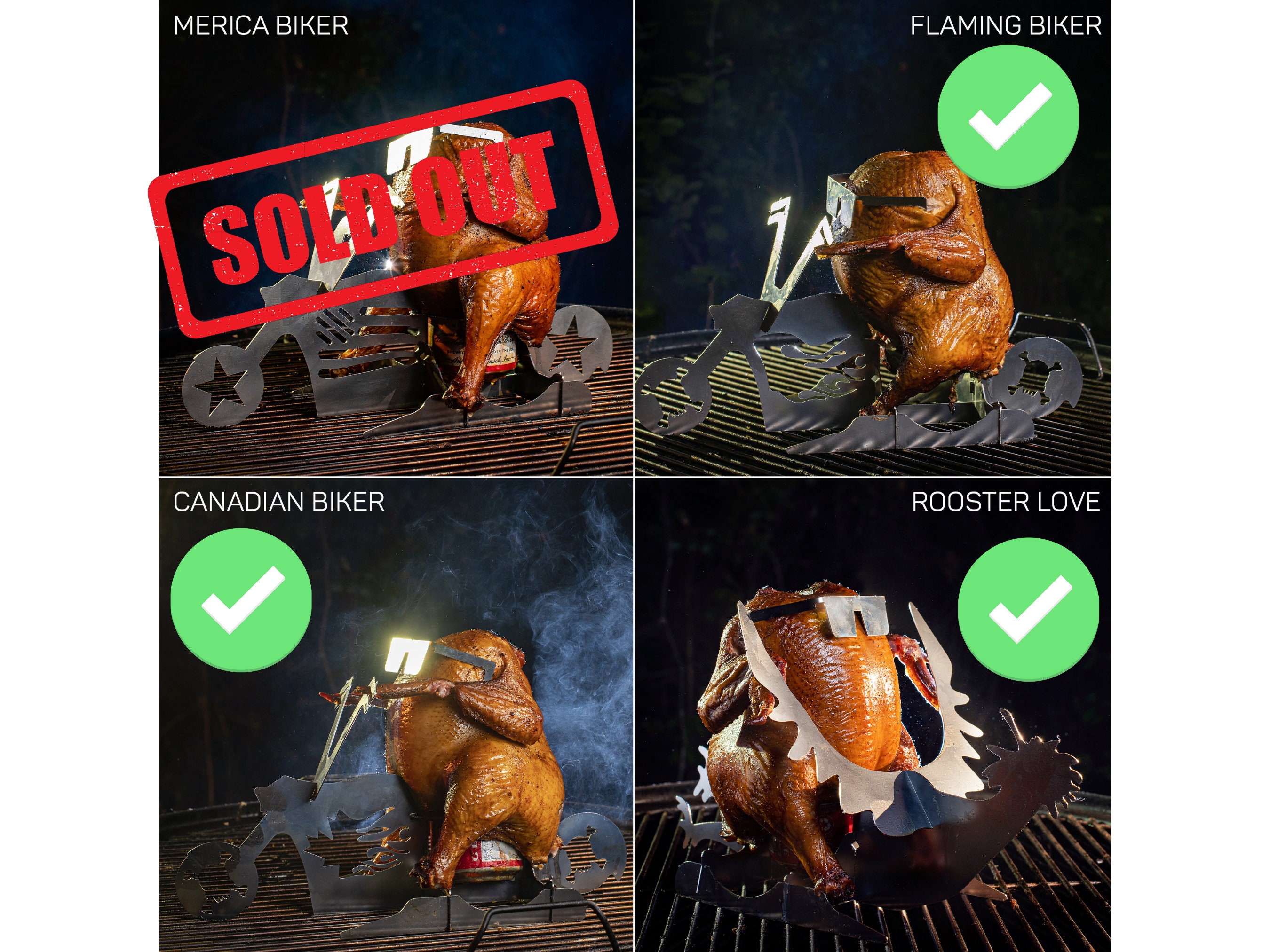 American Motorcycle Beer Can Chicken Stand BBQ Grill or Oven - Etsy Canada