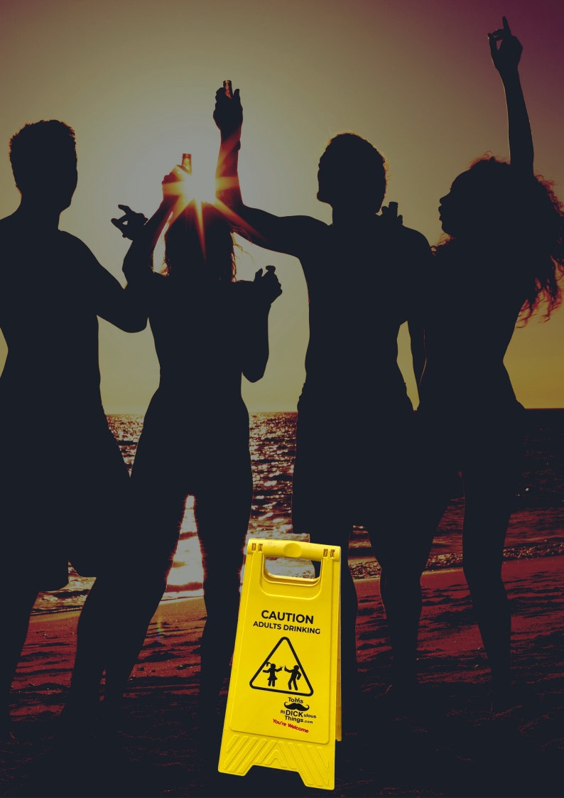 Adult Drinking Sign-caution SIGN BACKYARD Signs Gift for | Etsy