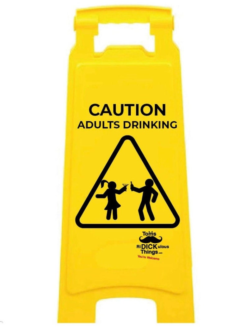 Adult Drinking Sign-caution SIGN BACKYARD Signs Gift for | Etsy